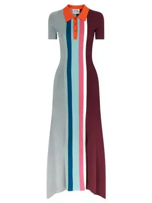 Christopher John Rogers Striped Crochet-knit Maxi Dress - Multi