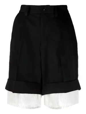 Y’s Layered Tailored Shorts - Black