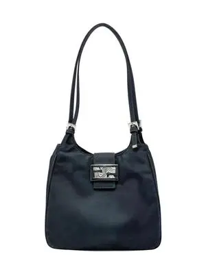 Fendi Ff Marble Canvas Shoulder Bag - Blue