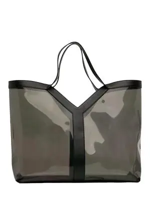 Saint Laurent 2025 Maxi Pvc Transparent Y Tote Bag - Black