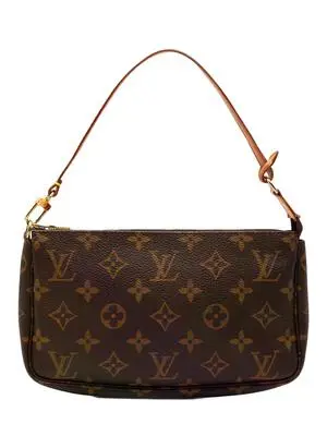 LOUIS VUITTON 1999 Monogram Pochette Accessoires Shoulder Bag - Brown