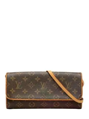 LOUIS VUITTON Monogram Pochette Twin Gm Bag - Brown