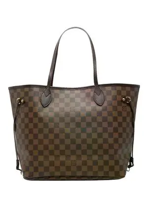 LOUIS VUITTON Damier Ebene Neverfull Mm Tote Bag - Brown