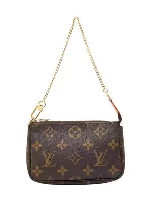 LOUIS VUITTON Louis Vuitton Monogram Mini Pochette Accessoires Handbag Brown