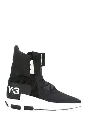 Y3 Logo Detail High-top Sneakers - Black