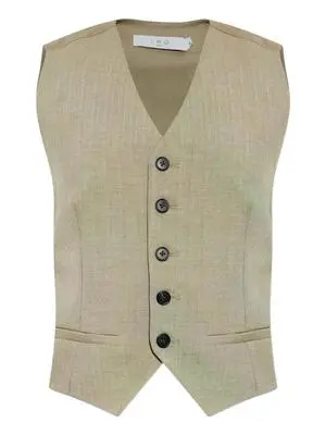 IRO PARIS V-neck Button-up Waistcoat - Neutrals