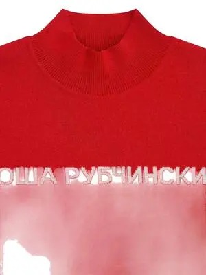 Gosha Rubchinskiy Jacquard-knit Turtleneck Sweater - Red