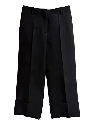 Valentino Garavani Pleated Cuffed-hem Trousers - Black