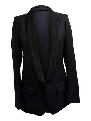 Stella McCartney Contrast Lapel Blazer - Black