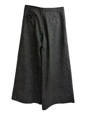 MAX MARA Max Mara Asymmetric Herringbone Wool Wide-Leg Trousers