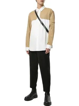 PORTS V Tapered Cropped Trousers - Black