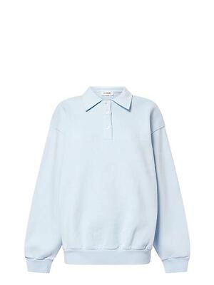 4TH & RECKLESS Clover Logo-embroidered Cotton-jersey Sweatshirt - Blue