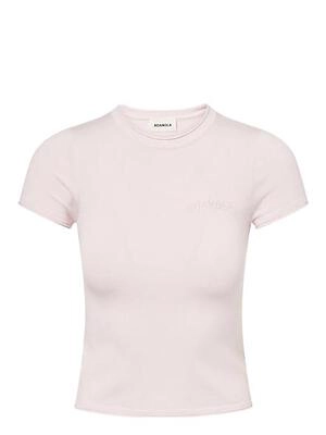 ADANOLA Knitted Crewneck T-shirt - Pink