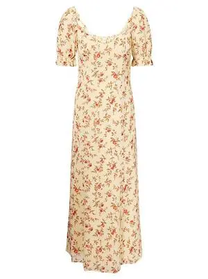 REFORMATION Gloria Floral-print Puff Sleeve Midi Dress - Wistful