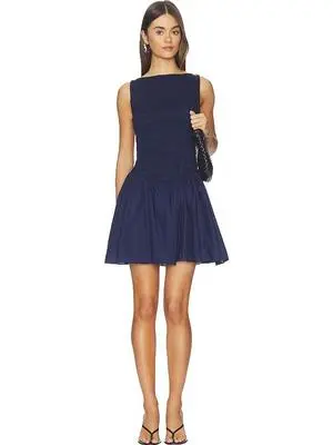 Faithfull The Brand Martina Mini Dress - Navy