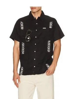 SENDERO PROVISIONS CO. Caballero Guayabera Shirt In . Also - Black