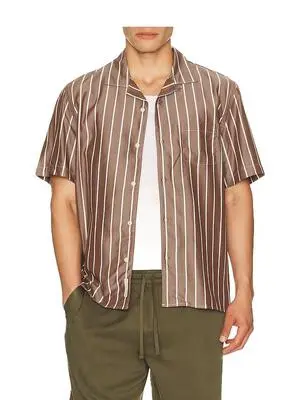 Onia Tencel Convertible Vacation Shirt In . Also - Brown