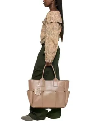 GANNI Multi-pocket Tote Bag - Brown