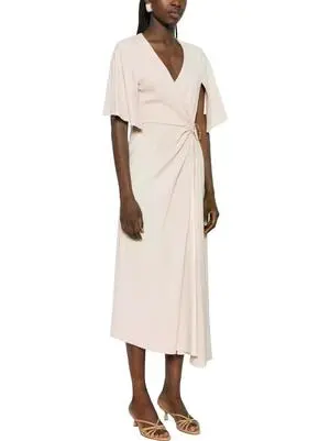 Max Mara Ring Detail Asymmetric Dress - Pink