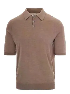 BALLANTYNE Short-sleeved Polo Shirt - Neutrals
