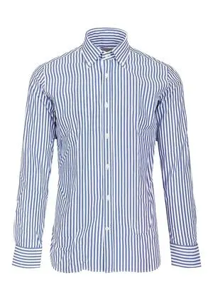 AL DUCA D’AOSTA 1902 Striped Button-down Shirt - Blue