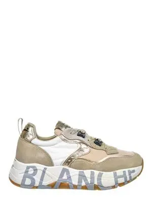 VOILE BLANCHE Club105 Lace-up Sneakers With Paneled Design - Neutrals