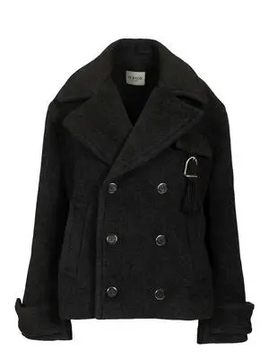 DURAZZI MILANO Double-breasted Woollen Pea Coat - Grey