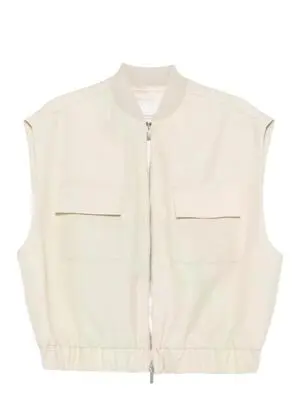 NINE:INTHE:MORNING Sleeveless Flap-pocket Gilet - Neutrals