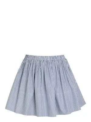 Suzie Kondi Striped Cotton-poplin Mini Skirt - Navy