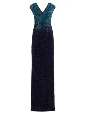 Pamella Roland Sequin Gown - Blue