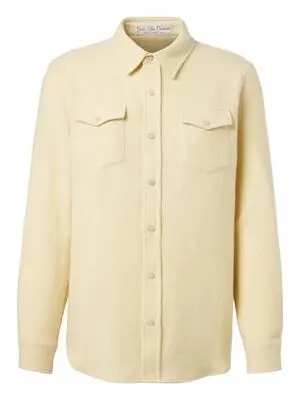 GOD'S TRUE CASHMERE Cashmere Shirt With Moonstone - Yellow