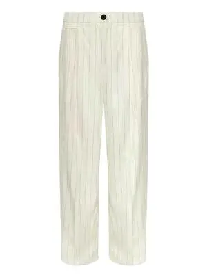 ALLSAINTS Olga Pinstripe Wide-leg Trousers - Neutrals