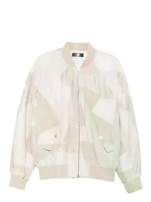 Amiri Patchwork Bomber Jacket - Neutrals