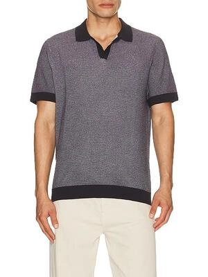 Onia Textured Johnny Polo - Midnight & White