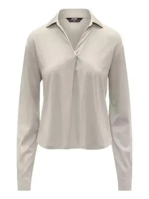 K-WAY Grenerie Twist-detail Long-sleeve Blouse - Neutrals