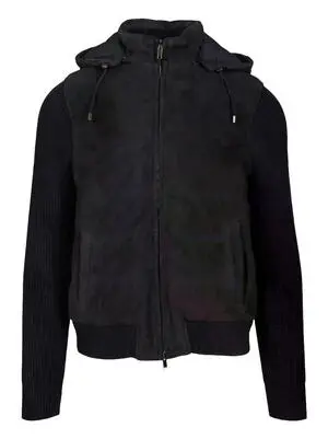 AL DUCA D’AOSTA 1902 Suede Wool Bomber Jacket - Black