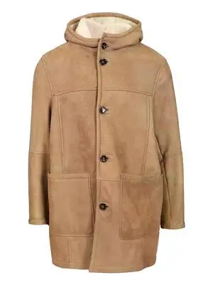 AL DUCA D’AOSTA 1902 Hooded Shearling Coat - Neutrals