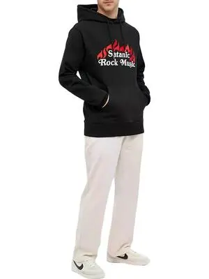 ASSID Embroidered Graphic Hoodie - Black