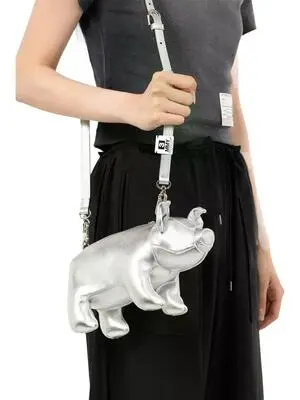 Mihara Yasuhiro Pig Shoulder Bag - Silver