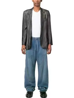 DIESEL® Distressed Effect Wide-leg Jeans - Blue