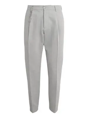 Paul & Shark Linen-cotton Drawstring Chinos - Grey