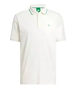 Adidas Trefoil Originals Twistknit Polo Shirt - Neutrals