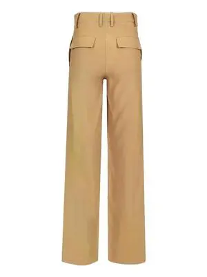 AL DUCA D’AOSTA 1902 Tan Twill Wide-leg Tailored Trousers - Neutrals