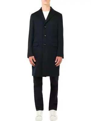 AL DUCA D’AOSTA 1902 Single-breasted Cashmere Coat - Blue
