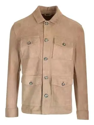 AL DUCA D’AOSTA 1902 Four-pocket Suede Jacket - Neutrals