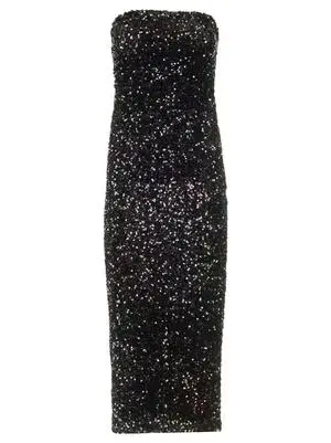 AL DUCA D’AOSTA 1902 Sequin-embellished Bustier Dress - Black