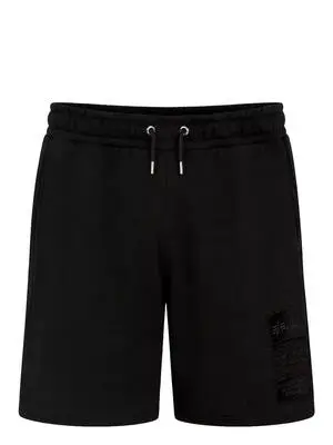 Alpha Industries Logo Patch Drawstring Shorts - Black