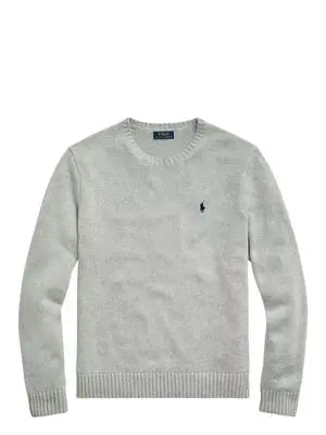 Polo Ralph Lauren Embroidered Crew Neck Sweater - Grey