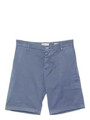 Jacob Cohen Twill Texture Logo Patch Shorts - Blue