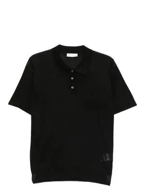 ROBERTO COLLINA Short-sleeve Polo Shirt - Black